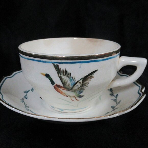 Dining | Vintage Mallard Duck Cup And Saucer Flawed | Poshmark